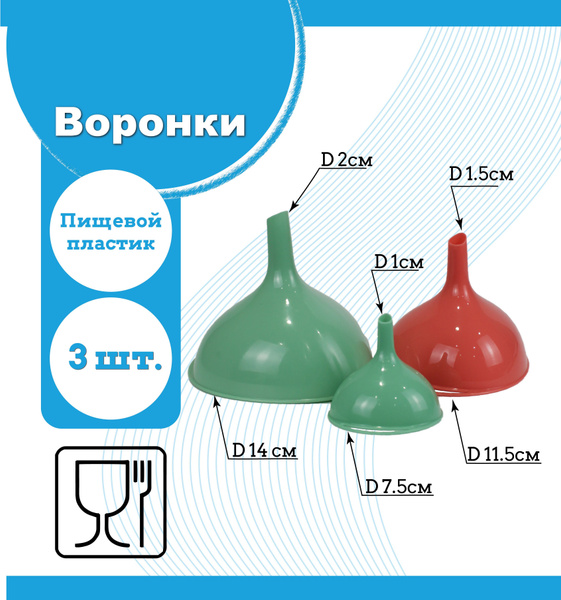 Набор: воронка универсальная, воронка для масла, воронка пластиковая ...
