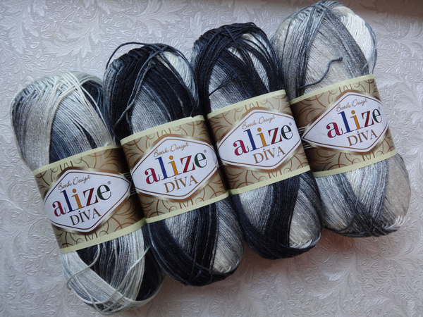 Пряжа для вязания Alize Diva Batik 4шт., 1900 - купить с доставкой по выгодным ценам в интернет ...