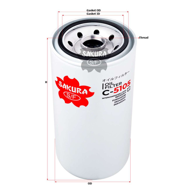 Фильтр масляный Sakura C5105 Фильтр масла - купить по выгодным ценам в интернет-магазине OZON ...