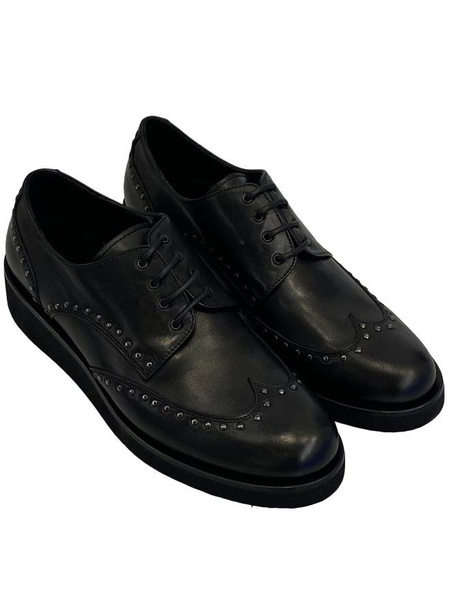 Туфли Женский ZENUX Кожа, размер 37 Платформа 5 Италия Шнурки Закрытый ...