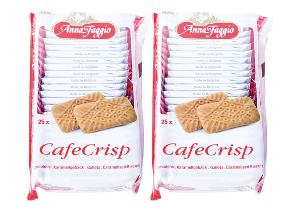 Бельгийское печенье ANNA FAGGIO Хрустящее карамелизированное Cafe Crisp ...