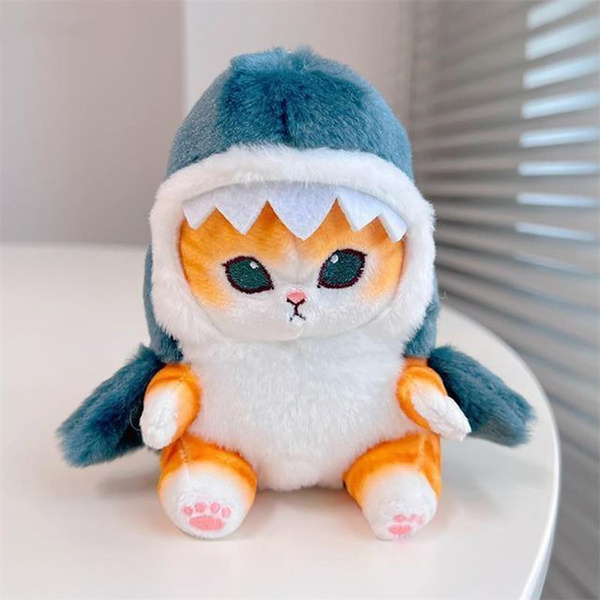 Кот Акула 23 см Мягкая игрушка / Кошка в костюме акулы / Плюшевый котик ...