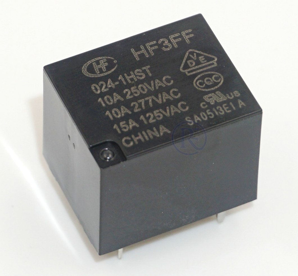 (2 шт.)Силовое реле HF3FF/024-1HST(24V,10A,250VAC/277VAC,15A/125VAC,4pin) HONGFA - купить с ...
