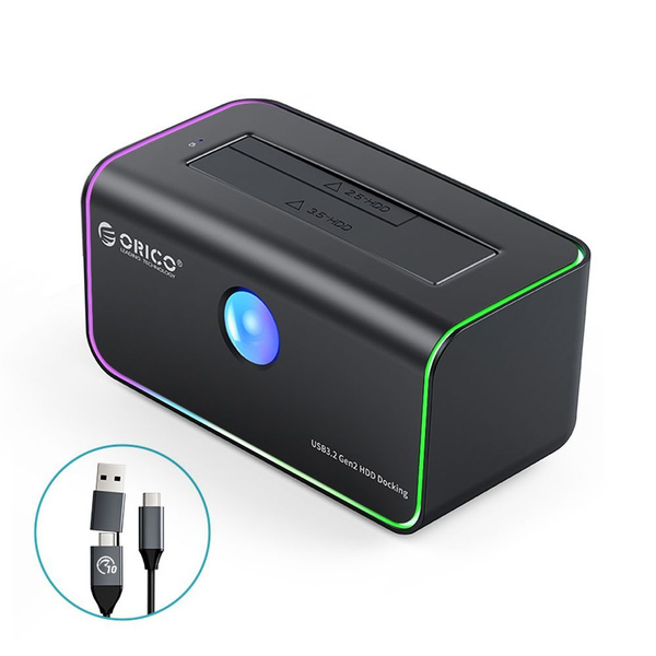 RGB Док-станция для жестких дисков ORICO 8818C3 2,5-дюймовый и 3,5 ...