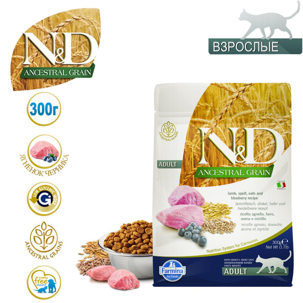 Вопросы и ответы о Сухой корм Farmina N&D Ancestral grain для взрослых ...