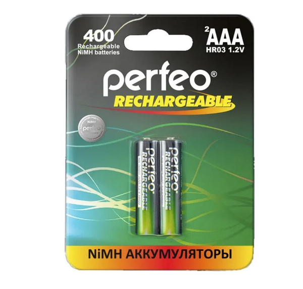 Perfeo Аккумуляторная батарейка AAA, 1,2 В, 400 мАч, 2 шт - купить с доставкой по выгодным ценам ...
