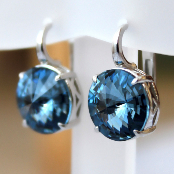 ATLANTA jewelry Серьги Ювелирные серебряные женские с крупными ...