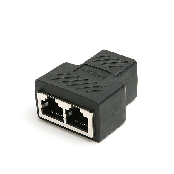 Разветвитель интернет-кабеля RJ45 на 2 RJ45, сетевой сплиттер Ethernet ...