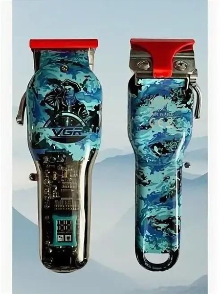 Набор для стрижки VGR V-685, прозрачный, светло-синий - купить по выгодным ценам в интернет ...