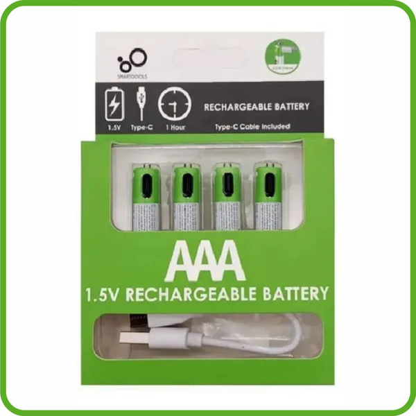 Аккумулятор 10440 АAА USB (мизинчиковый) Li-ion 1.5V, Smartoools ...