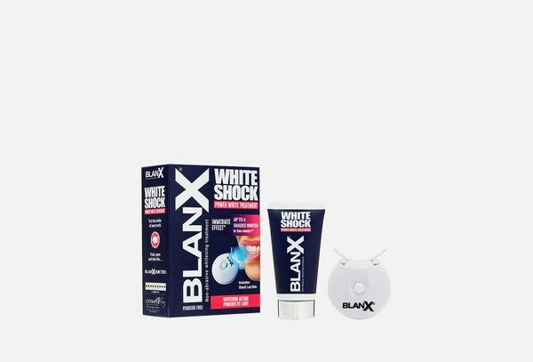 Паста отбеливающая со свето-активатором Blanx, White shock treatment ...