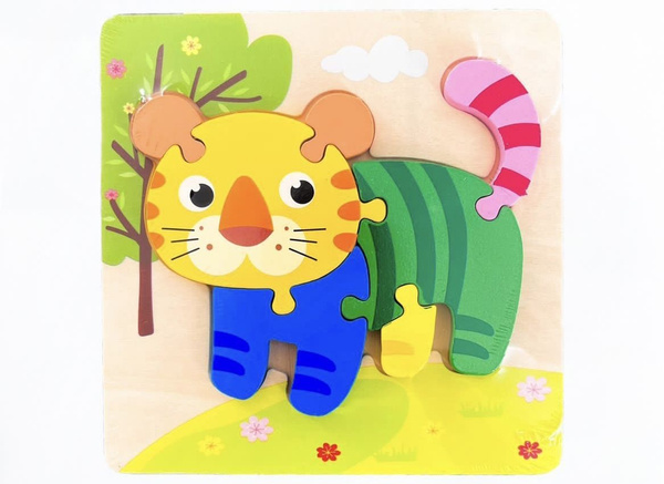 Деревянные 3D пазлы для малышей/ сортер/ деревянные пазлы - купить с ...