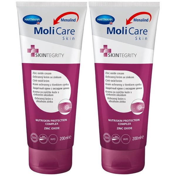 Защитный крем с оксидом цинка MoliCare Skin, Меналинд 200мл, крем от ...
