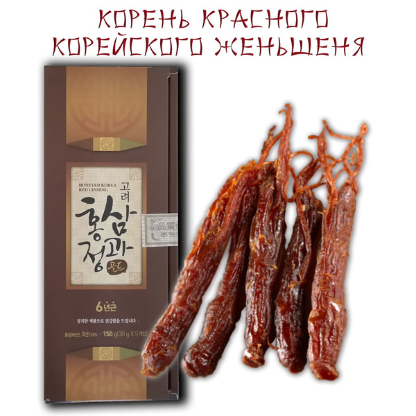 Корень красного корейского женьшеня 6-х лет в медовом сиропе ТЭДОН, 150 ...