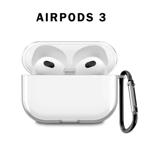 Чехол для наушников AirPods 3 (на Аирподс 3) силиконовый прозрачный с ...