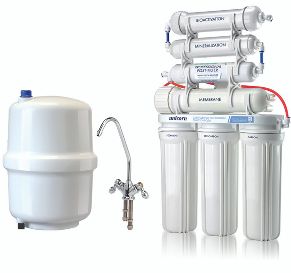 Фильтр для воды под мойку, обратный осмос Unicorn FRO - 7 купить на ...
