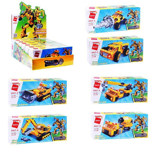 Конструктор Qman 1417 робот-трансформер Спецтехника 6в1 комплект. - купить с доставкой по ...
