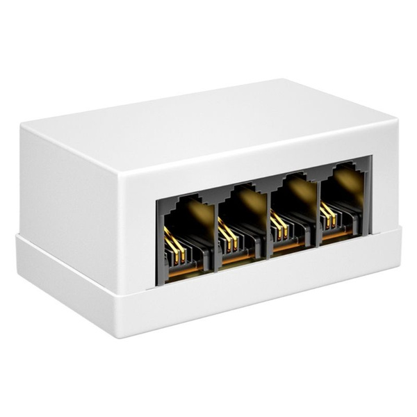 4-Полосный адаптер RJ45-RJ11 Сетевой преобразователь в телефонный ...