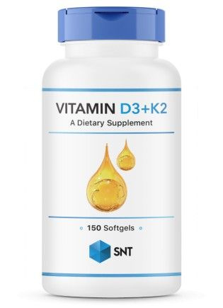 SNT Vitamin D3+K2 Витамин Д3+К2 330 мг, 150 капсул софтгель - купить с ...