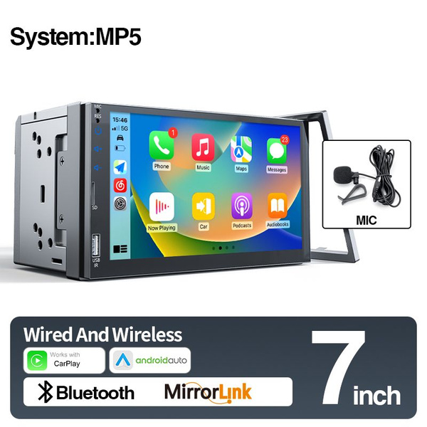 Автомобильное радио, AKAMATE CA7023, мультимедийный проигрыватель MP5, Android Auto CarPlay2 DIN ...