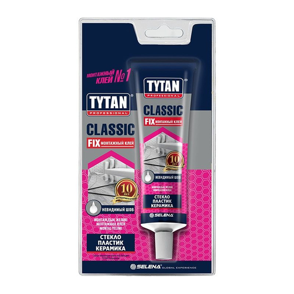 Монтажный клей Tytan Professional ТИТАН Classic Fix (100мл) прозрачный ...