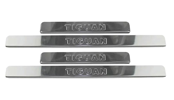 Накладки на пороги хром Volkswagen Tiguan II 2016-2023 г. / Фольксваген ...