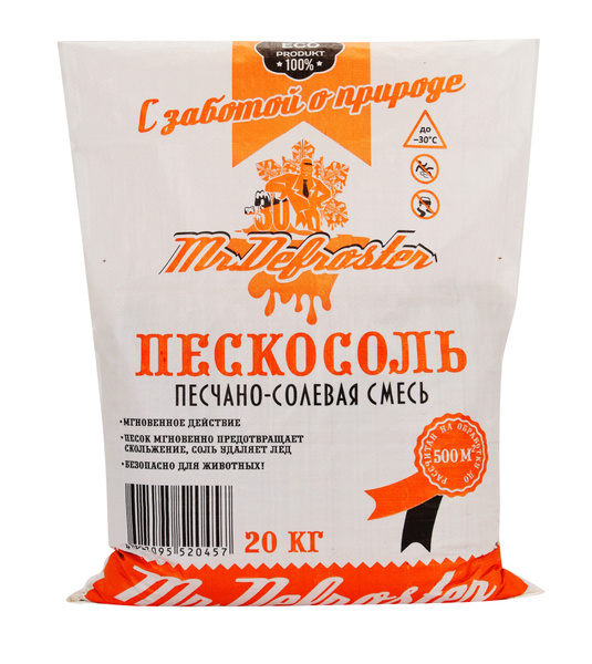 Противогололедный реагент Mr.Defroster ПЕСКОСОЛЬ 20кг купить на OZON по ...