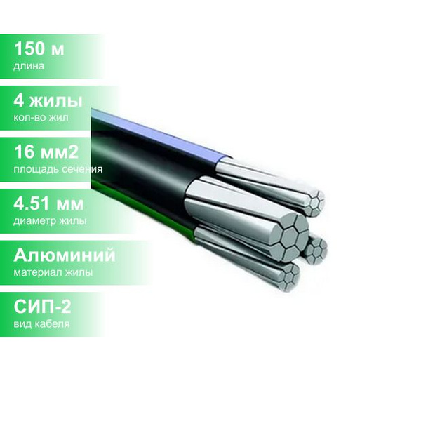 Электрический провод ЭМ-Кабель СИП-2 4 16 мм² - купить по выгодной цене ...