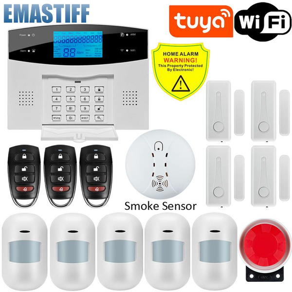 Tuya WiFi GSM защита дома умная сигнализация ЖК-экран охранный комплект ...