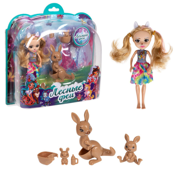 Кукла 1TOY Лесные Феи с кенгуру, детская, принцесса леса, игрушка для ...