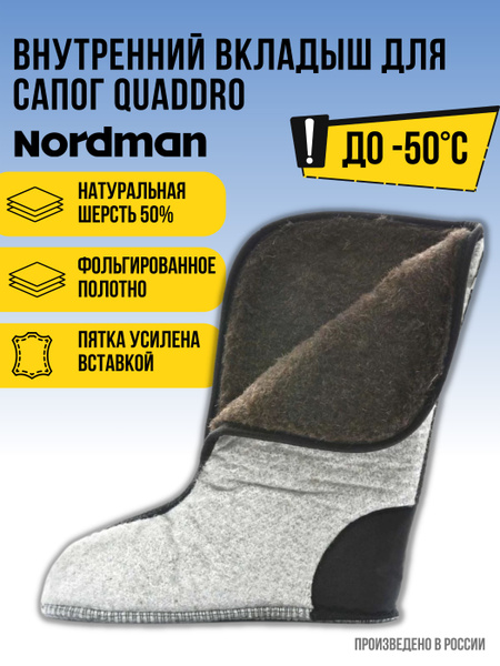 Многослойный вкладыш для сапог до -50 Nordman Quaddro купить на OZON по низкой цене (1313850921)