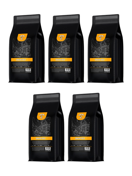 Кофе в зернах Gracias Gold набор из 5 пачек по 1 кг - купить с ...
