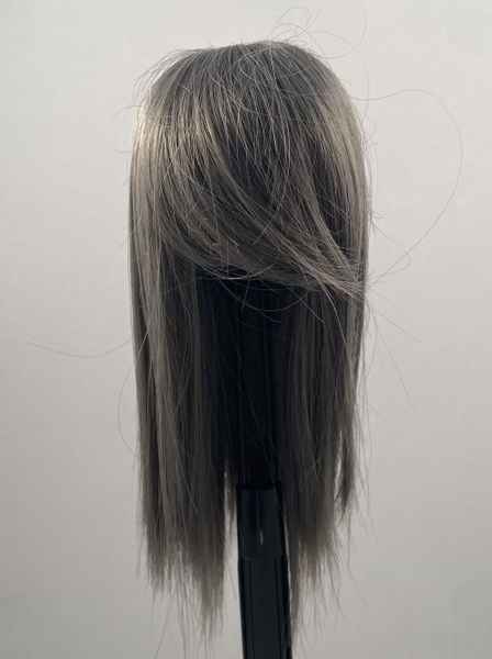 Парик для БЖД кукол Leeke world Wig LR-107 (с челкой, королевский серый ...