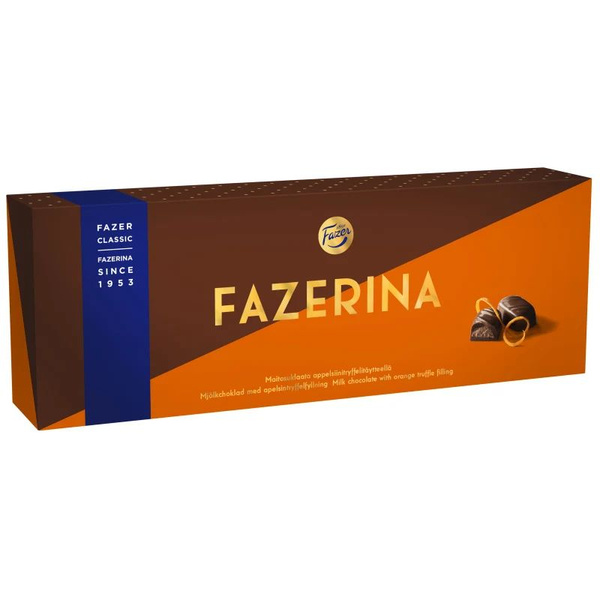 Конфеты шоколадные Fazer Fazerina с трюфельной начинкой и апельсиновым ...