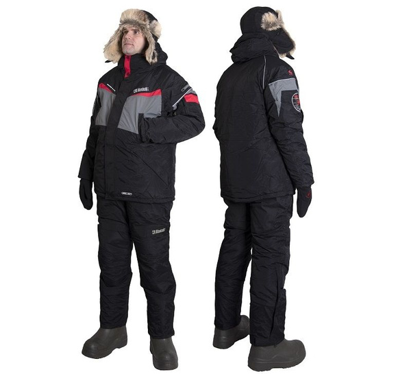 Костюм рыболовный Alaskan, размер 54, 56 (2XL), Еврозима, цвет черно ...