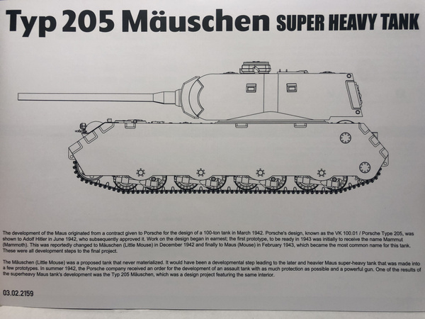 Супертяжелый танк Typ 205 Mauschen (1/35) - купить с доставкой по ...