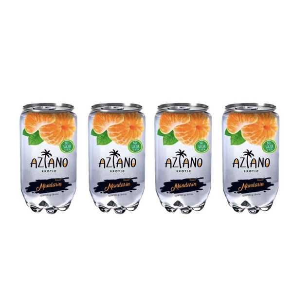 Газированный напиток Aziano Mandarin, 350 мл х 4 шт - купить с ...