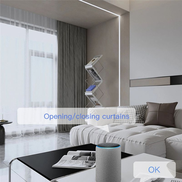 Tuya Smart Automatic Curtain Opener+Gateway Bluetooth Track Curtains ...