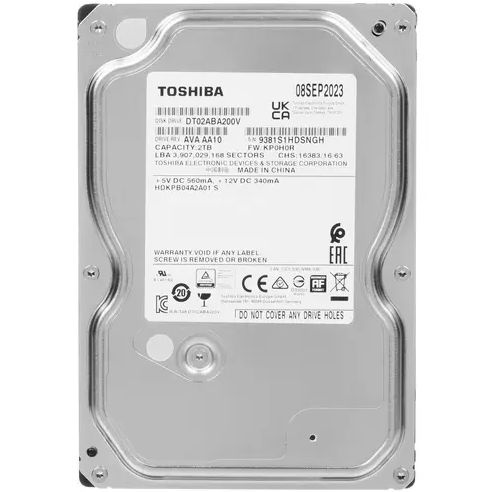 2 ТБ Внутренний жесткий диск Toshiba DT02-V Series DT02ABA200V ...