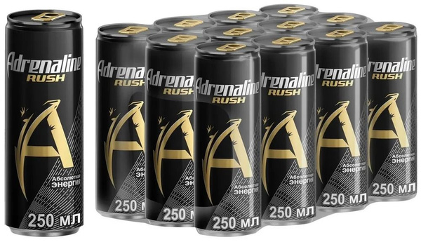 Энергетический напиток Adrenaline Rush, 0,25 л., 12 шт. - купить с ...