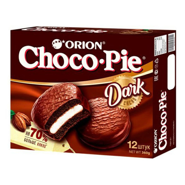 Бисквит Orion Choco Pie Dark 360 г - купить с доставкой по выгодным ...