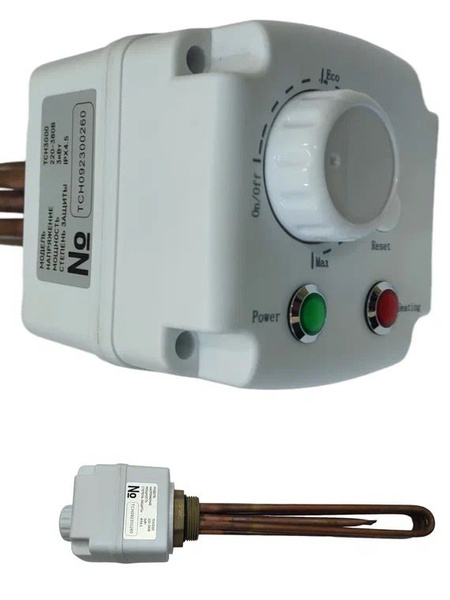 ТЭН 6 кВт медный с терморегулятором 1 1/2 SANTERMO, для БКН SANTERMO ...