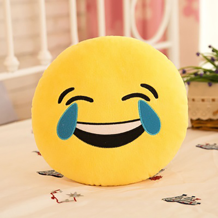 Подушка-смайлик Emoji СМЕХ ДО СЛЕЗ 30 см 30x30 - купить по низкой цене ...