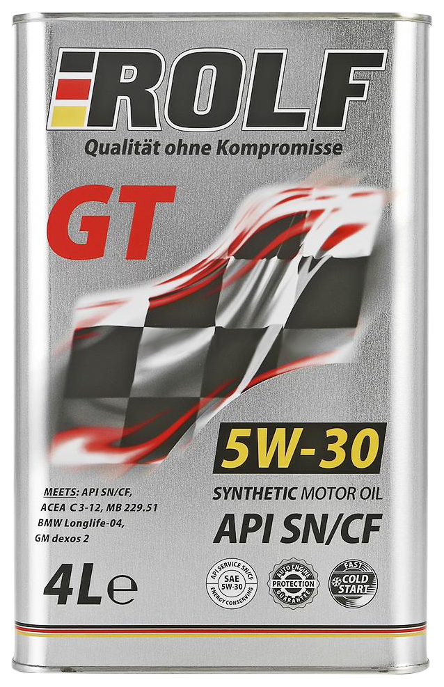 Моторное масло ROLF Gt 5W-30 Синтетическое 4 л - купить в интернет ...