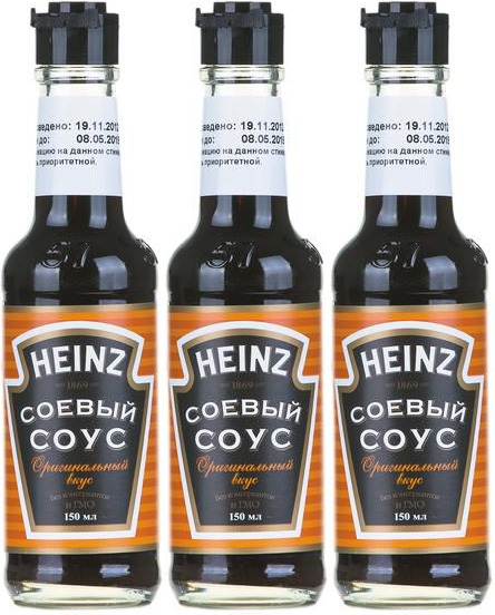 Соус соевый Heinz 150 г, набор: 3 штуки — купить в интернет-магазине ...
