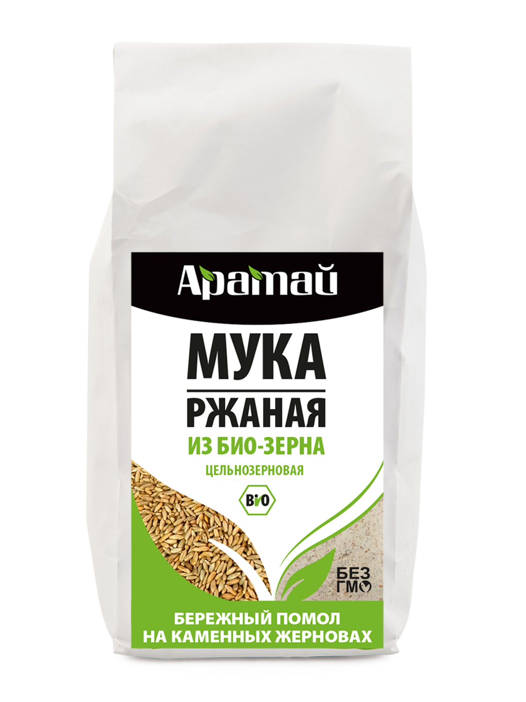 Мука ржаная цельнозерновая из био зерна, рожь, правильное питание ...