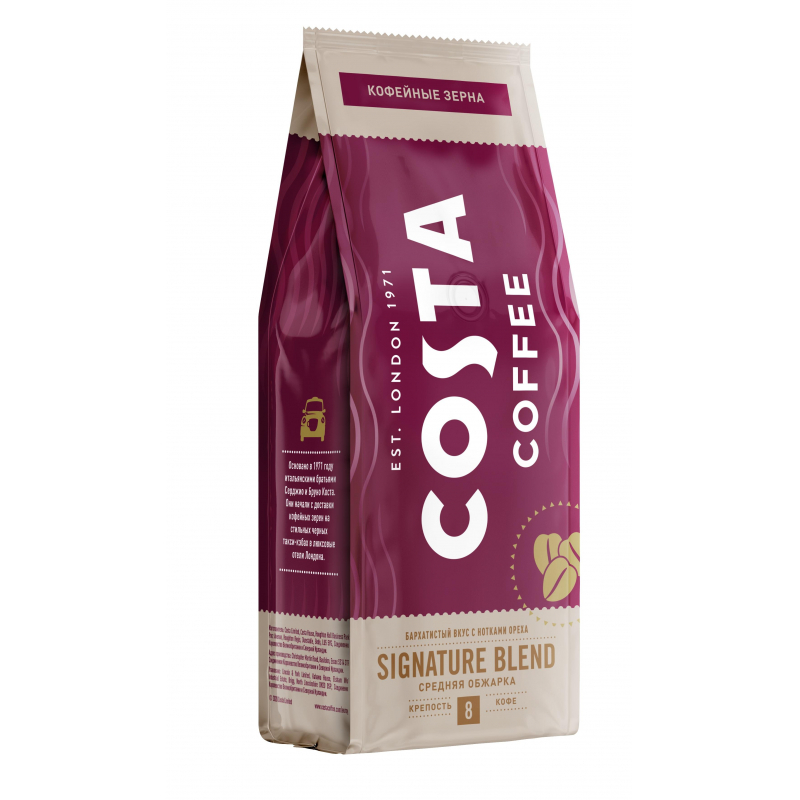 Кофе Costa Coffee Signature Blend,MOCHA ITALIA (сред обжарка) в зернах ...