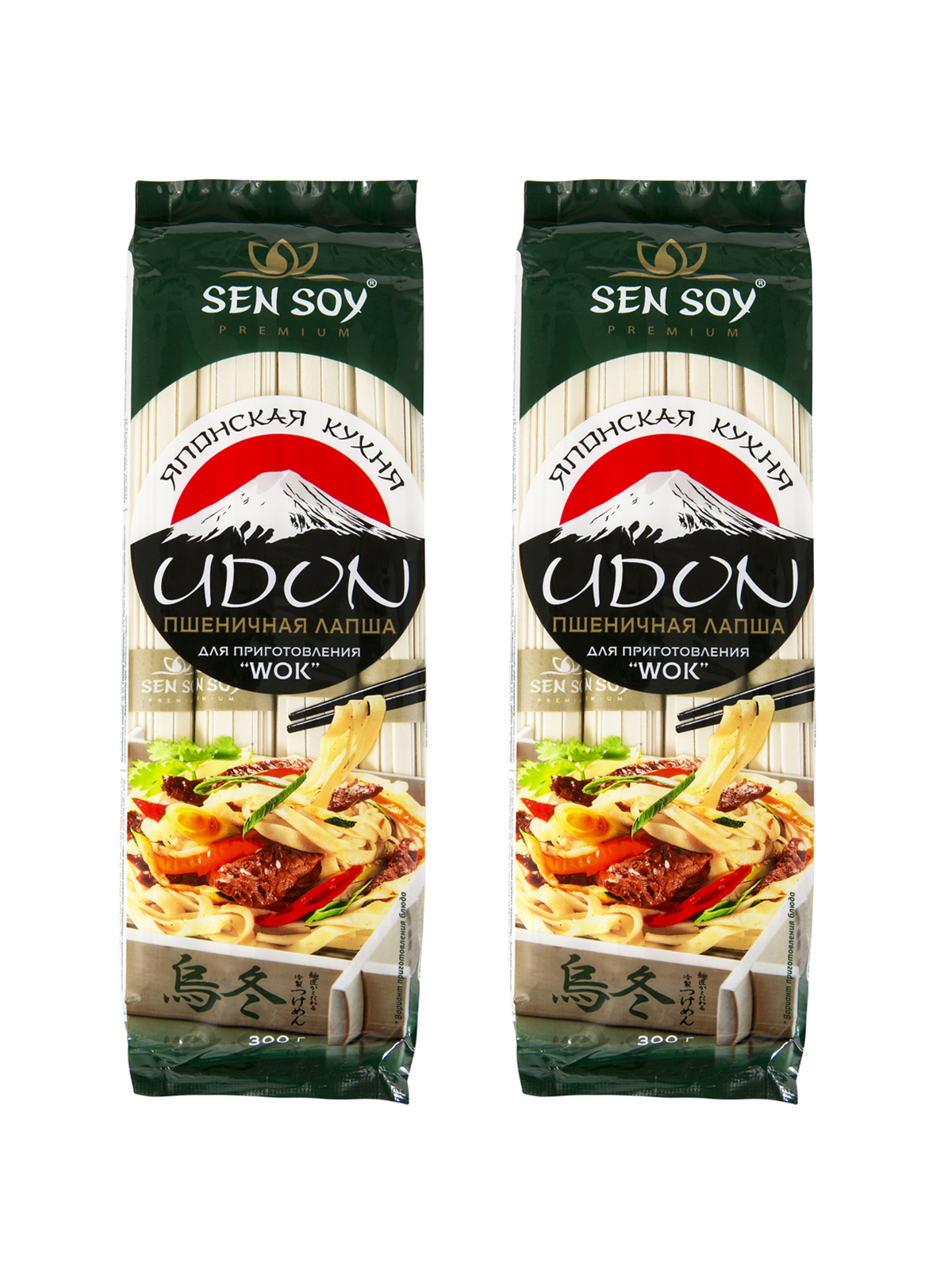 Сенсой Лапша пшеничная UDON Sen Soy Premium 2 штуки по 300 грамм — купить в интернет-магазине ...