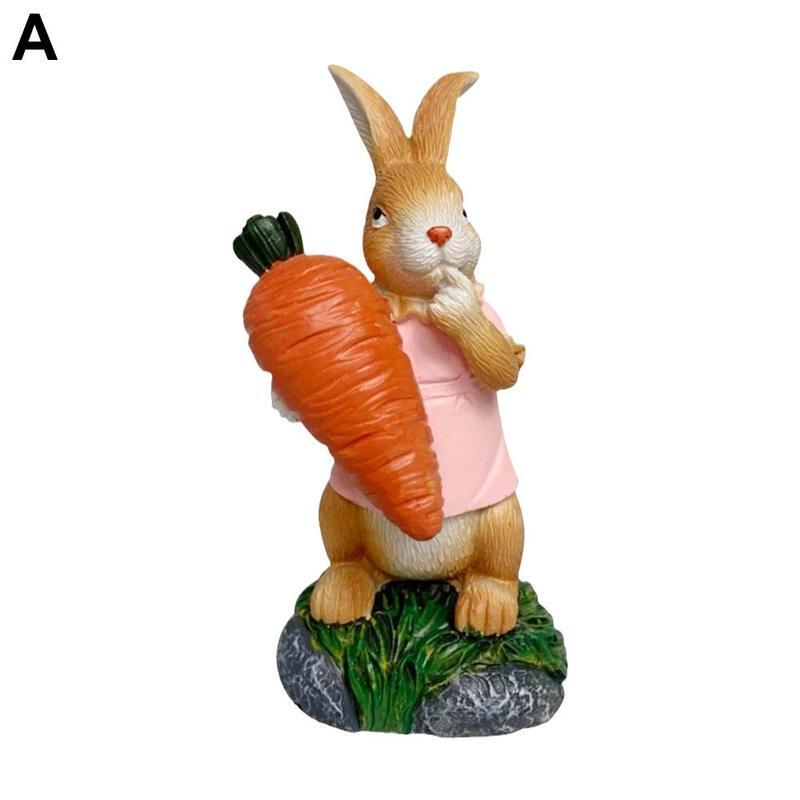 2022 Пасхальный Кролик Смола Садовая Статуя Морковь Яичный Кролик ...