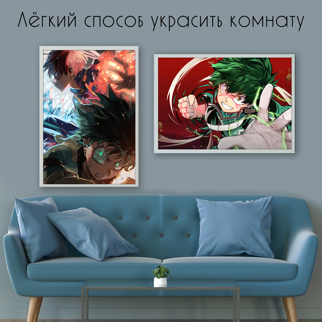 Характеристики Постер аниме 2шт "My Hero Academia" №2 А3, постер ...